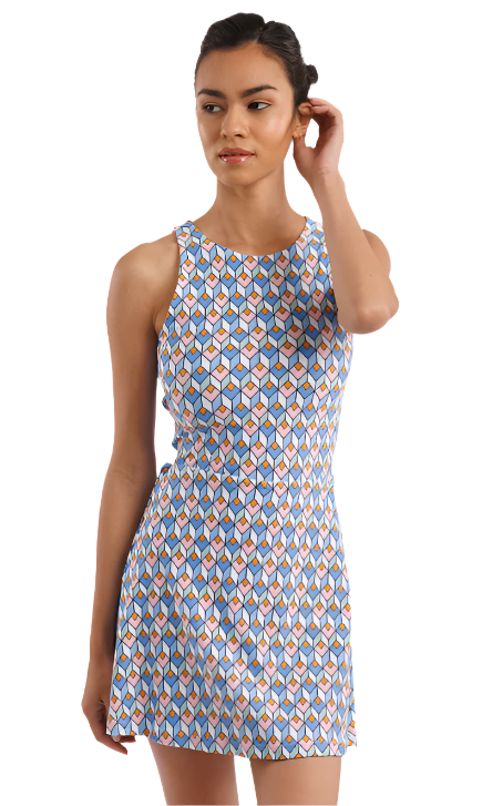 THE BECK DRESS- CLUB TILE – Courtside Couture